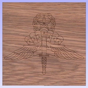 US Army Military Free Fall Jumpmaster (HALO) Badge Vector Files, Dxf ...