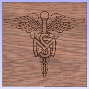 US Army Medical Service Core Branch Insignia Vector Files, Dxf Eps Svg ...