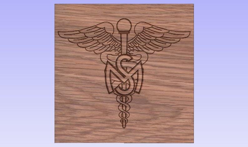 US Army Medical Service Core Branch Insignia Vector Files, Dxf Eps Svg ...