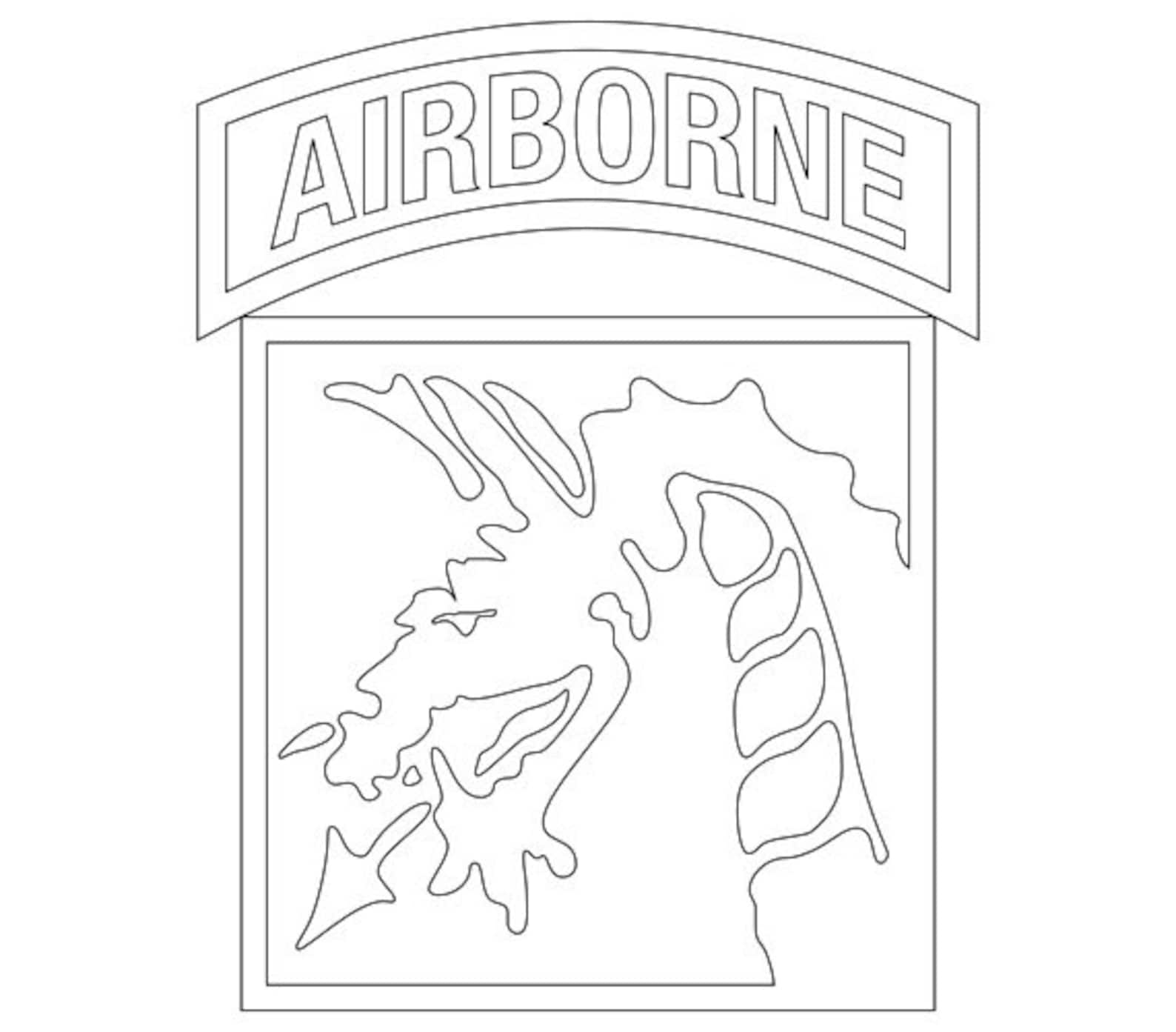 US Army XVIII Airborne Corps Patch Vector Files Dxf Eps Svg - Etsy