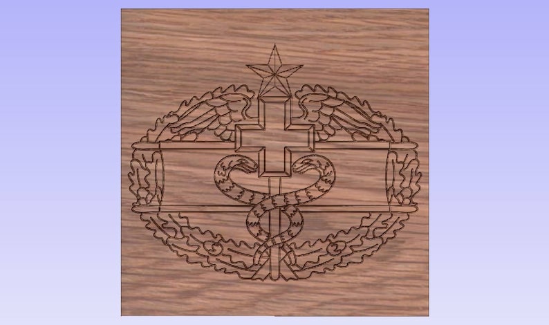 US Army Combat Medical Badge 2nd Award Vector Files Dxf Eps | Etsy