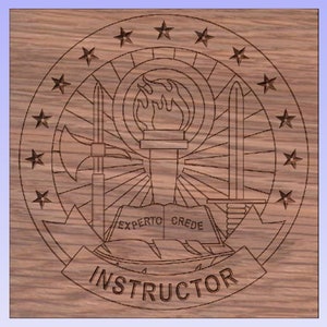 US Army Basic Instructor Identification Badge Vector Files, Dxf Eps Svg ...