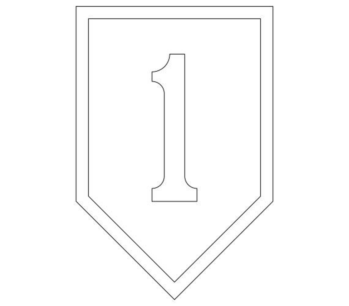 US Army 1st Infantry Division Patch Vector Files Dxf Eps Svg - Etsy