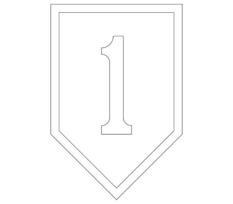 US Army 1st Infantry Division Patch Vector Files Dxf Eps Svg - Etsy