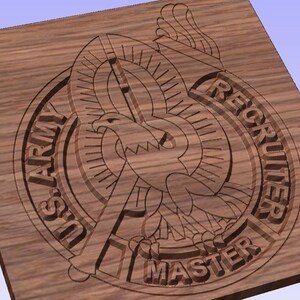 US Army Master Recruiter Identification Badge Vector Files, Dxf Eps Svg ...