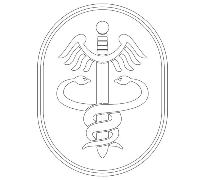 US Army Medical Command Patch Vector Files, Dxf Eps Svg Ai Crv - Etsy