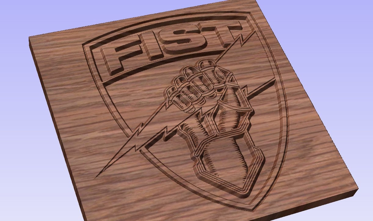 FIST Patch Vector Files Dxf Eps Svg Ai Crv | Etsy