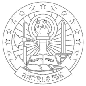 US Army Basic Instructor Identification Badge Vector Files, Dxf Eps Svg ...