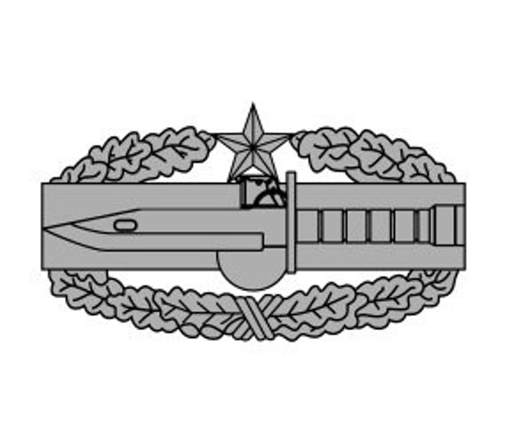 US Army Combat Action Badge 2nd Award Vector Files Dxf Eps | Etsy