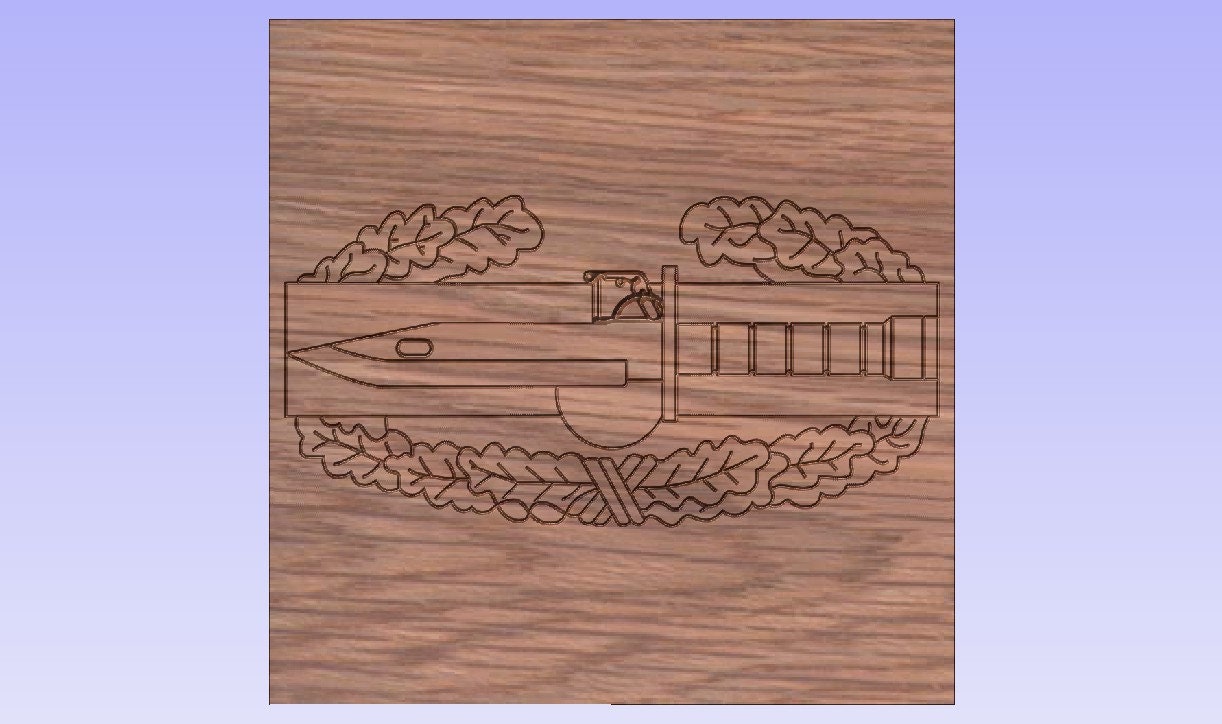 US Army Combat Action Badge Vector Files, Dxf Eps Svg Ai Crv - Etsy