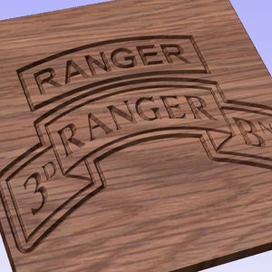 US Army 3rd Ranger Battalion Patch With Ranger Tab Vector Files, Dxf ...