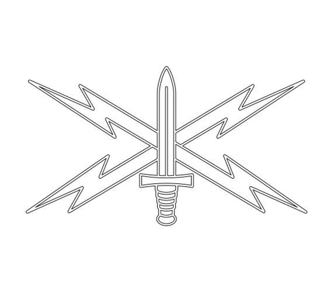 US Army Cyber Corps Branch Insignia Vector Files dxf eps svg | Etsy