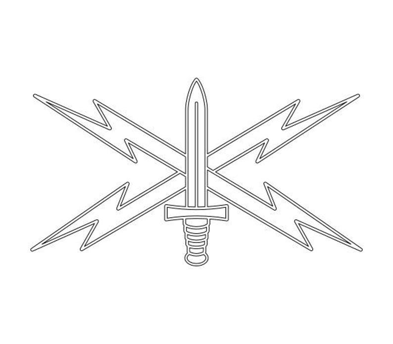 US Army Cyber Corps Branch Insignia Vector Files, Dxf Eps Svg Ai Crv - Etsy
