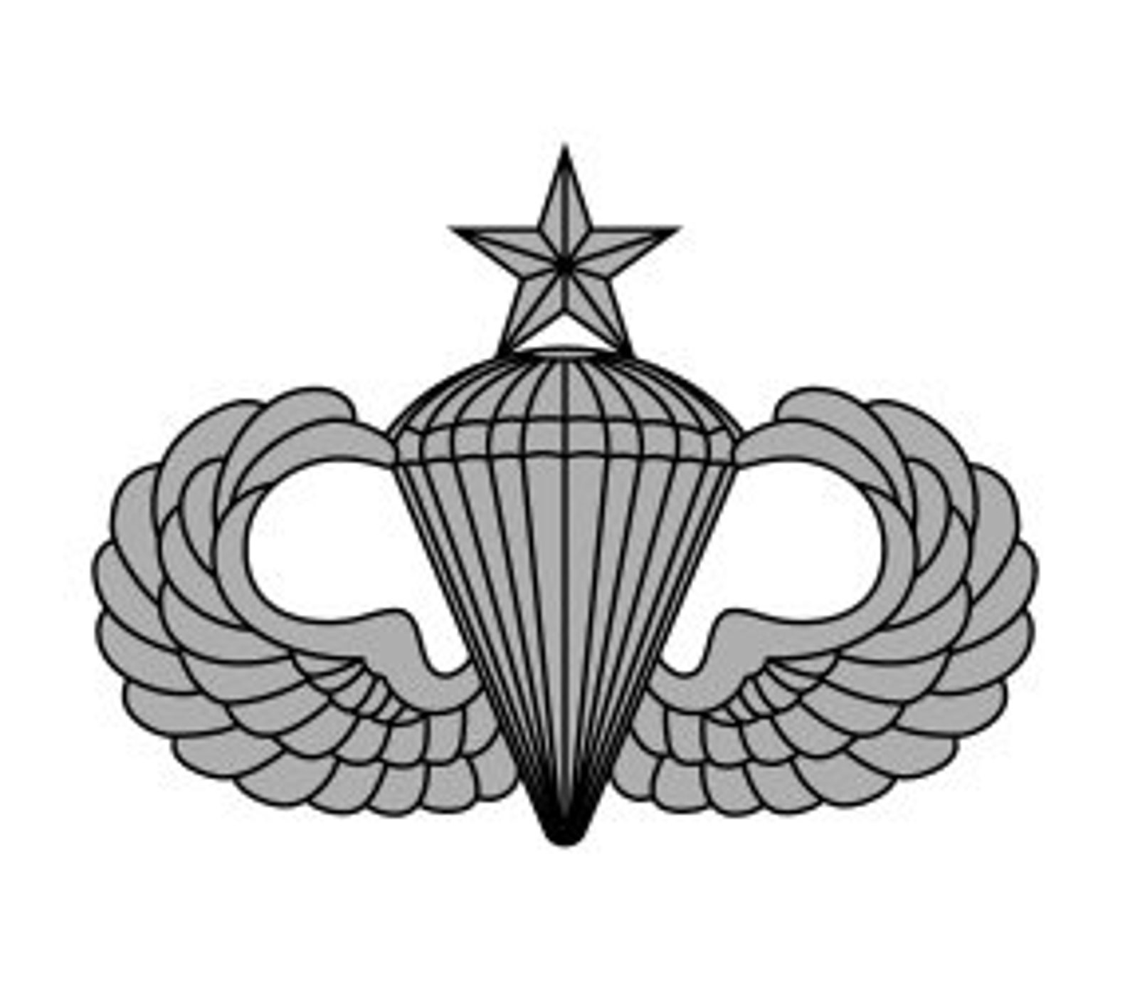 US Army Senior Parachutist Badge Vector Files Dxf Eps Svg Ai - Etsy