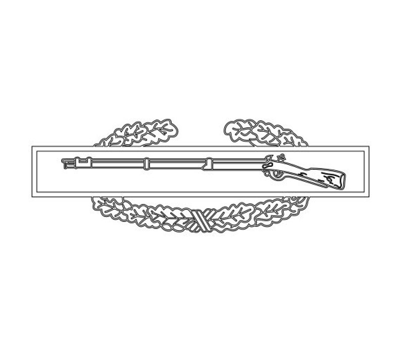 US Army Combat Infantryman Badge Vector Files Dxf Eps Svg Ai - Etsy