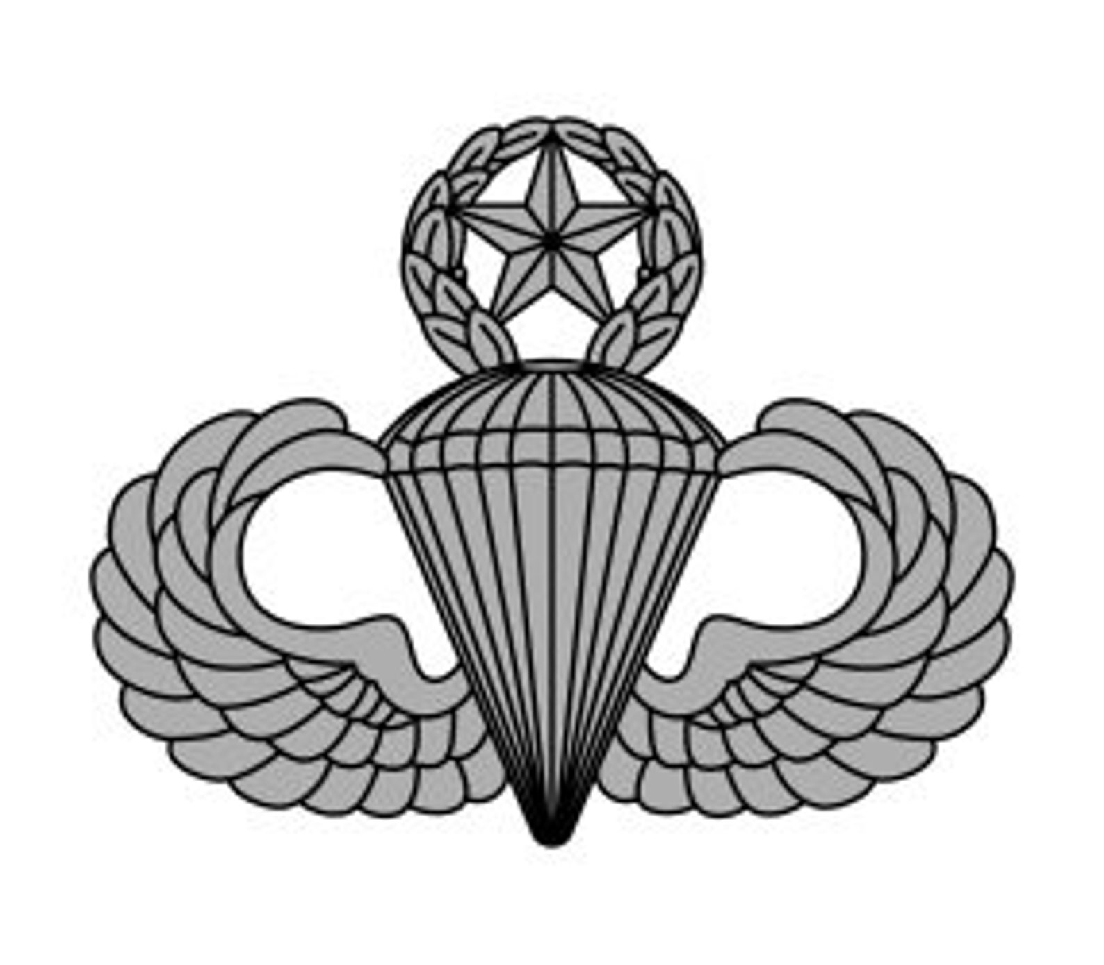 US Army Master Parachutist Badge Vector Files, Dxf Eps Svg Ai Crv - Etsy
