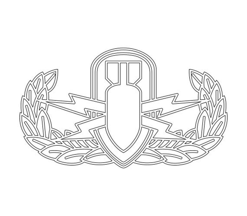 US Army Basic Explosive Ordnance Disposal Badge Vector Files - Etsy