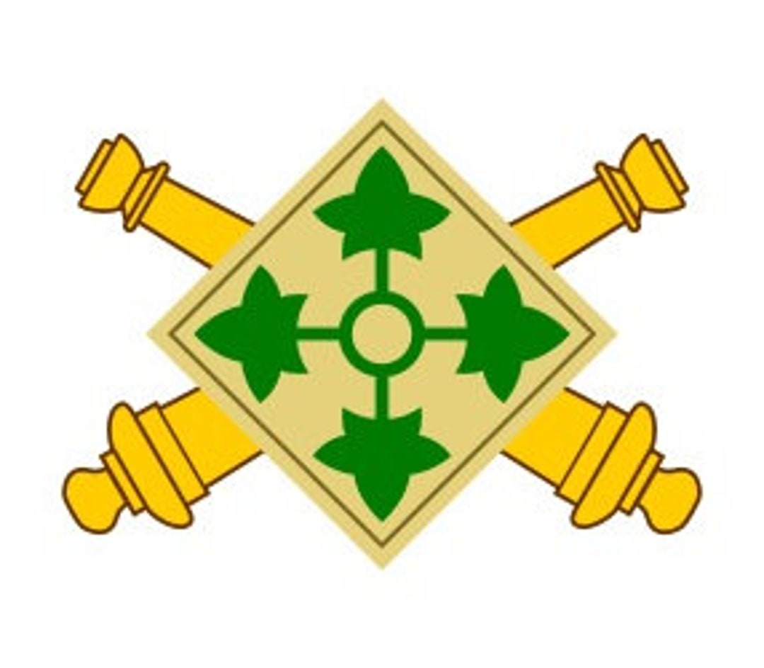 US Army 4th Infantry Division DIVARTY Emblem Vector Files, Dxf Eps Svg ...