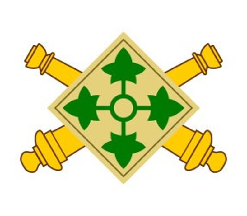 US Army 4th Infantry Division DIVARTY Emblem Vector Files, Dxf Eps Svg ...