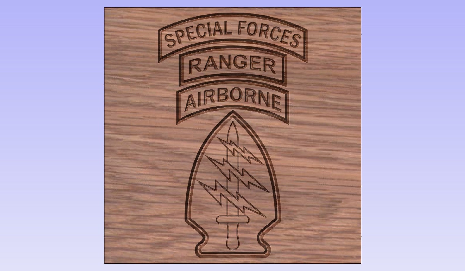 US Army Special Forces Patch With SF and Ranger Tabs Vector Files, Dxf ...