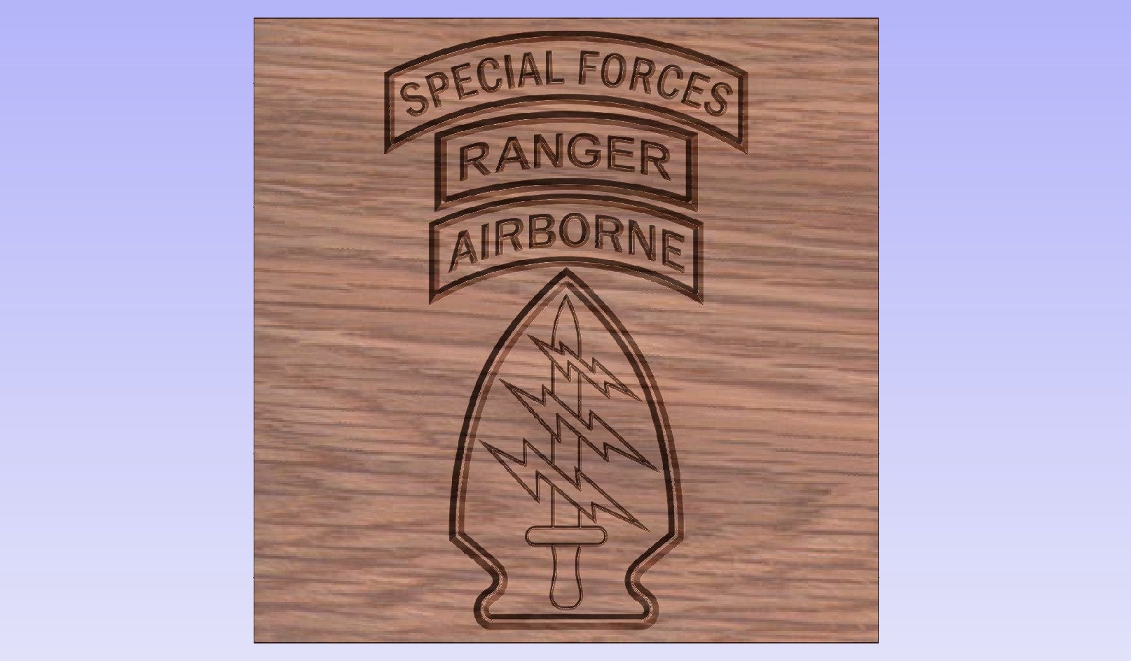 US Army Special Forces Patch With SF and Ranger Tabs Vector Files, Dxf ...