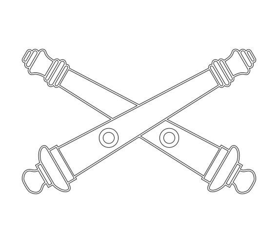 US Army Field Artillery Branch Insignia Vector Files Dxf Eps - Etsy