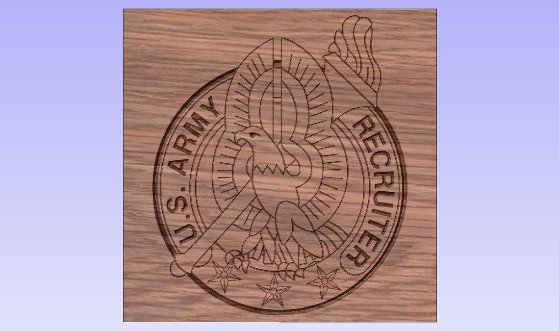 US Army Basic Recruiter Identification Badge Vector Files, Dxf Eps Svg ...