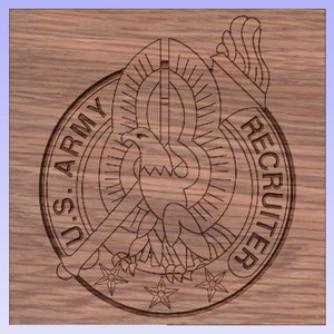 US Army Basic Recruiter Identification Badge Vector Files, Dxf Eps Svg ...