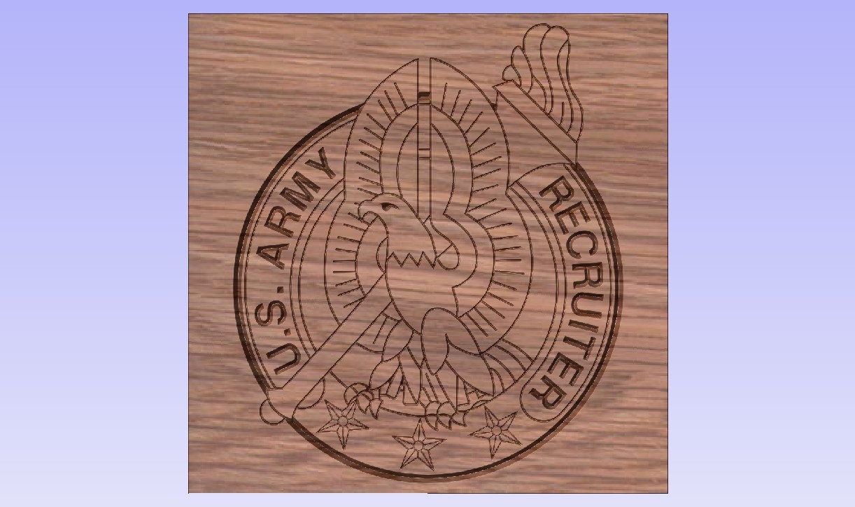 US Army Basic Recruiter Identification Badge Vector Files dxf | Etsy