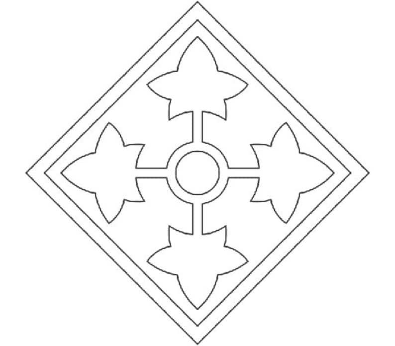 US Army 4th Infantry Division Patch Vector Files Dxf Eps Svg | Etsy