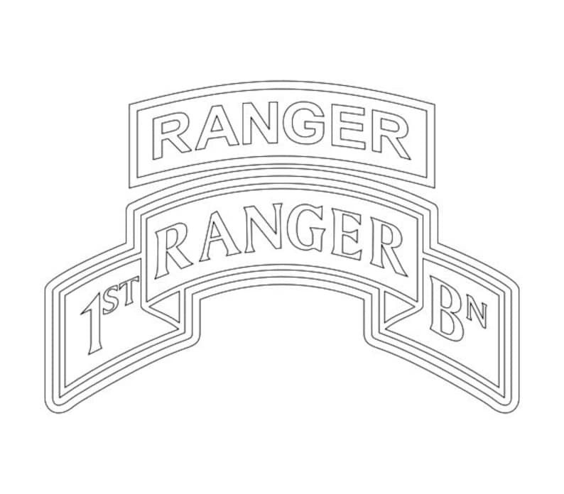 US Army 1st Ranger Battalion Patch With Ranger Tab Vector | Etsy