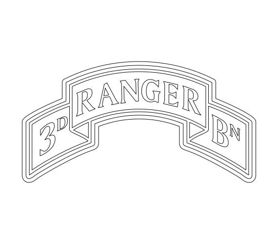 3rd Ranger Battalion Logo Black And White