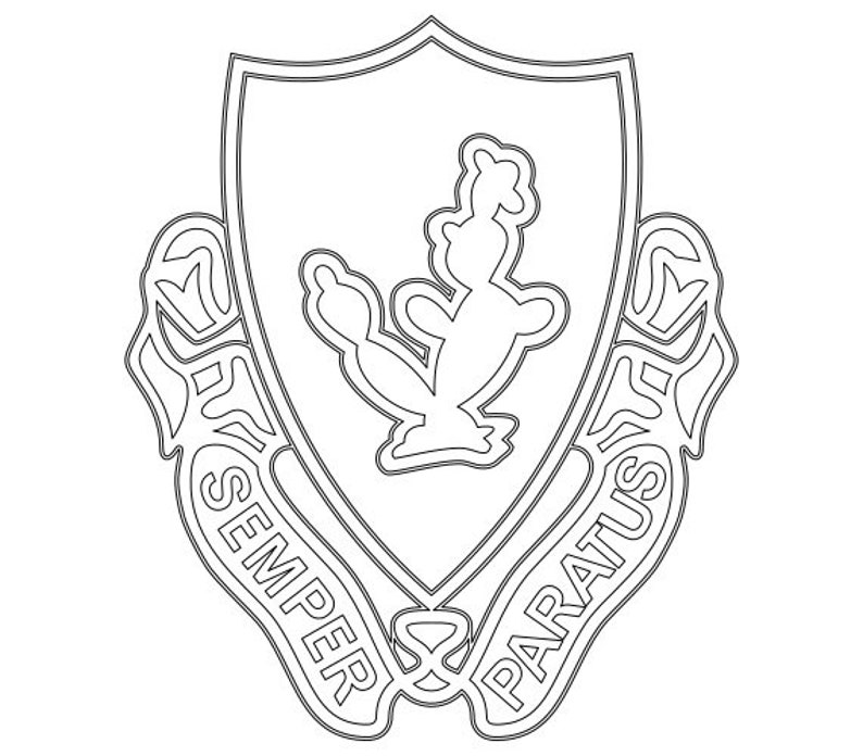US Army 12th Cavalry Regiment Unit Crest Vector Files, Dxf Eps Svg Ai ...