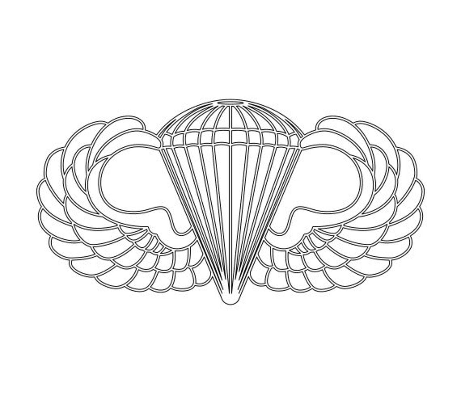 Archivos vectoriales de insignia básica de paracaidista del ejército de ...