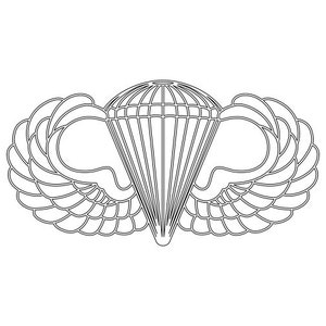 US Army Basic Parachutist Badge Vector Files, Dxf Eps Svg Ai Crv - Etsy