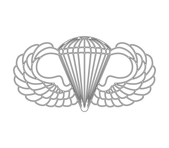 US Army Basic Parachutist Badge Vector Files, Dxf Eps Svg Ai Crv - Etsy UK