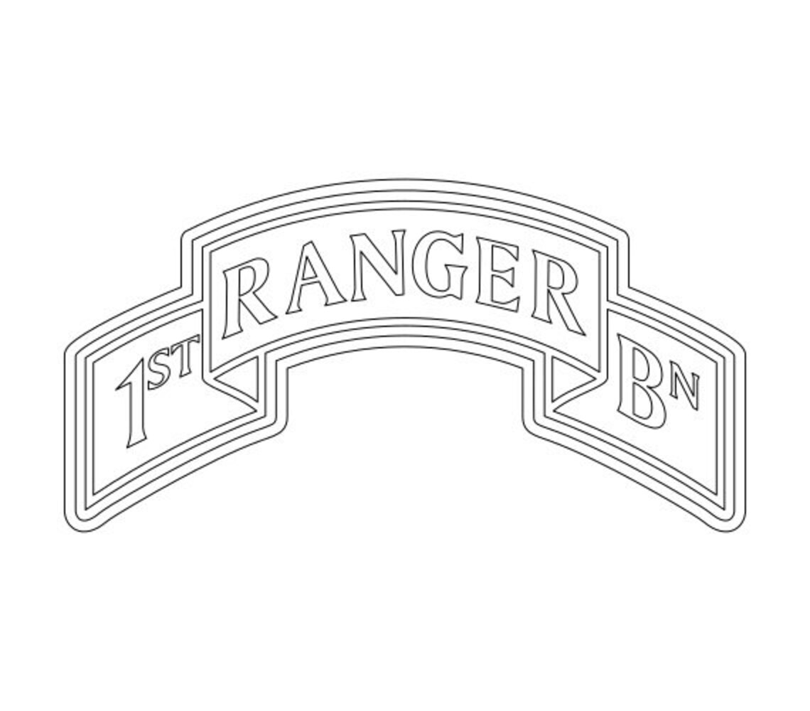 US Army 1st Ranger Battalion Patch Vector Files Dxf Eps Svg - Etsy