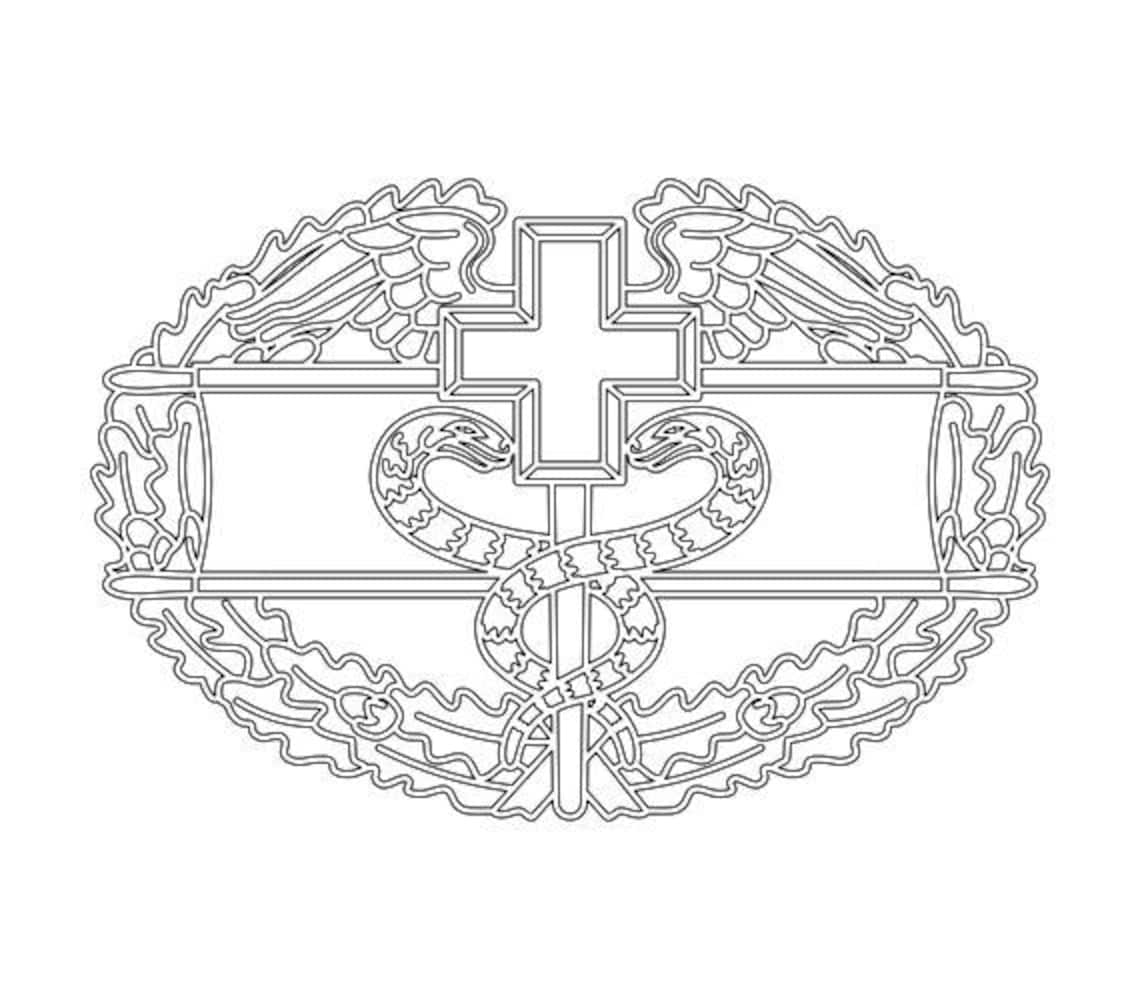 US Army Combat Medical Badge Vector Files, Dxf Eps Svg Ai Crv - Etsy