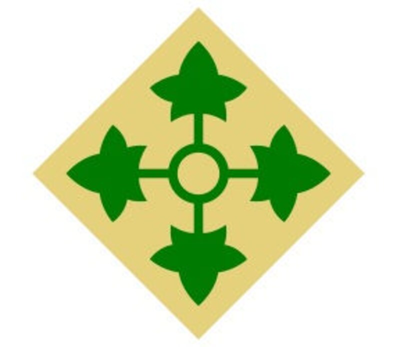 US Army 4th Infantry Division Patch Vector Files Dxf Eps Svg - Etsy