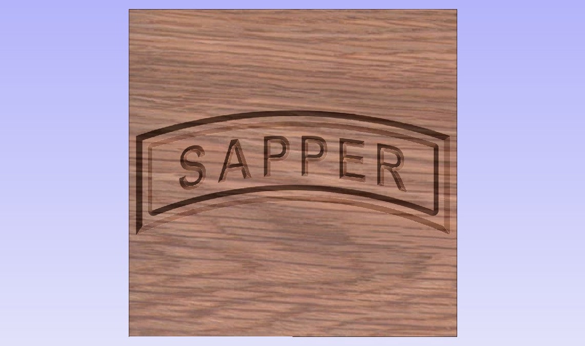 US Army Sapper Tab Vector Files Dxf Eps Svg Ai Crv - Etsy