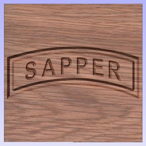 US Army Sapper Tab Vector Files, Dxf Eps Svg Ai Crv - Etsy