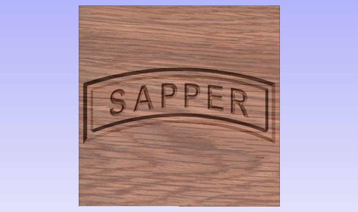 Us Army Sapper Tab Vector Files Dxf Eps Svg Ai Crv Etsy