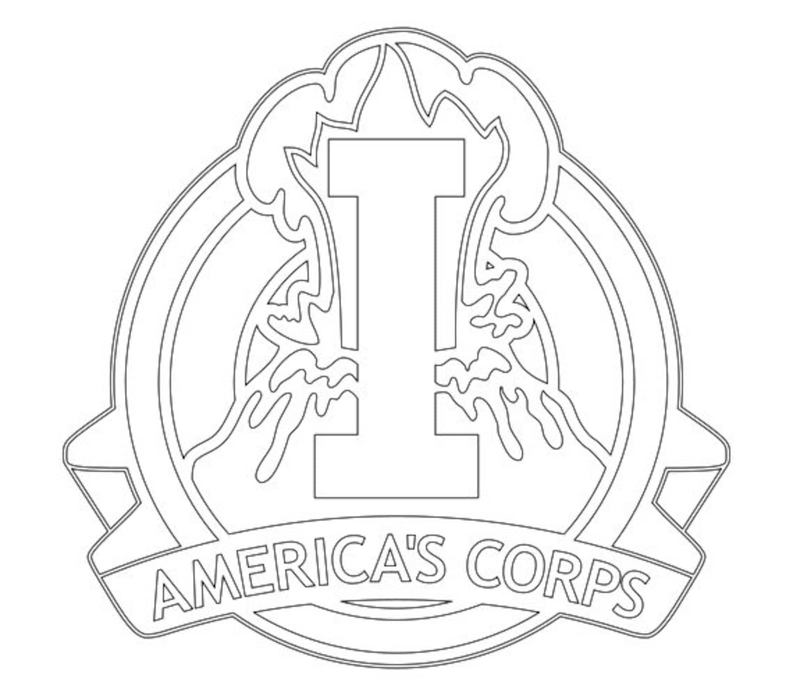US Army I Corps Unit Crest Vector Files Dxf Eps Svg Ai Crv - Etsy