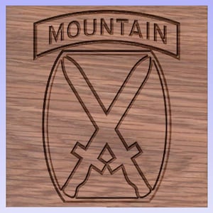 US Army 10th Mountain Division Patch Vector Files, Dxf Eps Svg Ai Crv ...