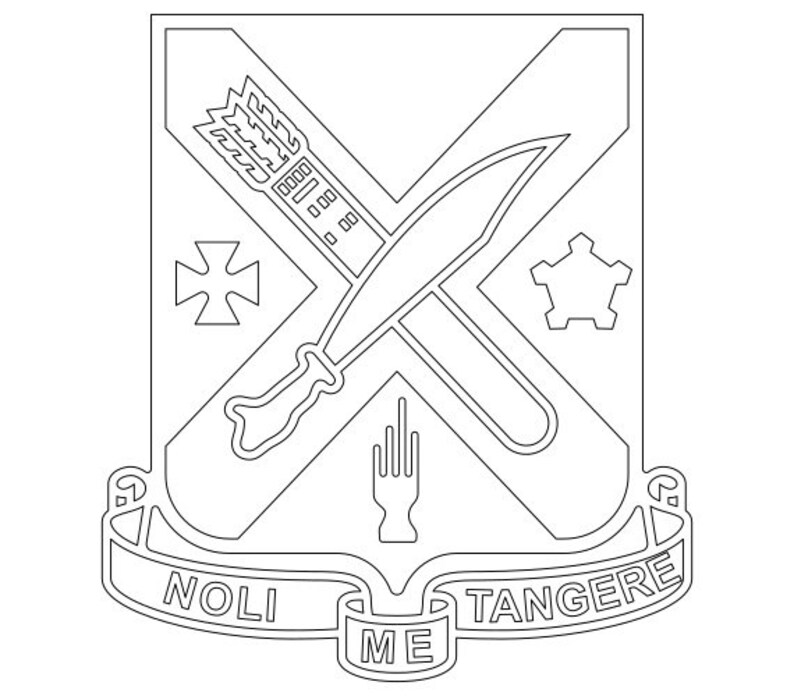 US Army 2nd Infantry Regiment Unit Crest Vector Files Dxf Eps - Etsy