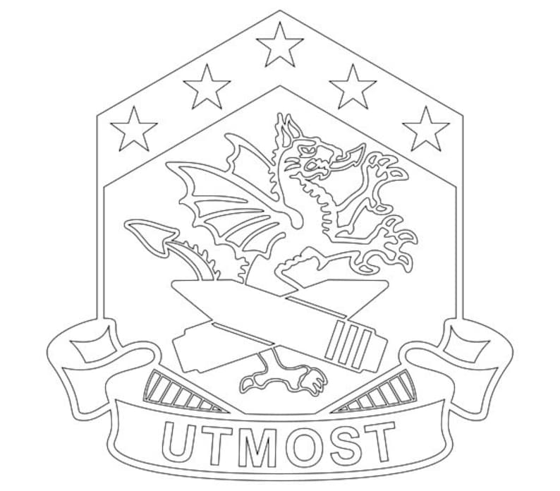 US Army 110th Chemical Battalion Unit Crest Vector Files Dxf - Etsy