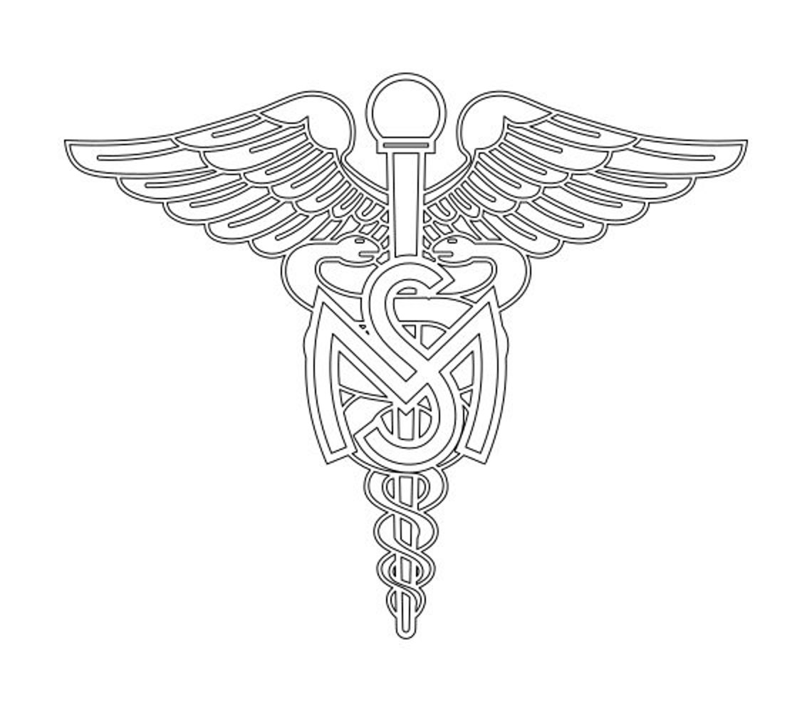 US Army Medical Service Core Branch Insignia Vector Files Dxf - Etsy