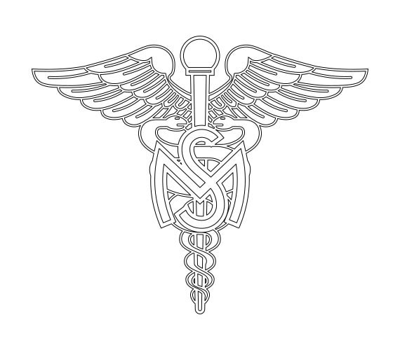 US Army Medical Service Core Branch Insignia Vector Files Dxf - Etsy