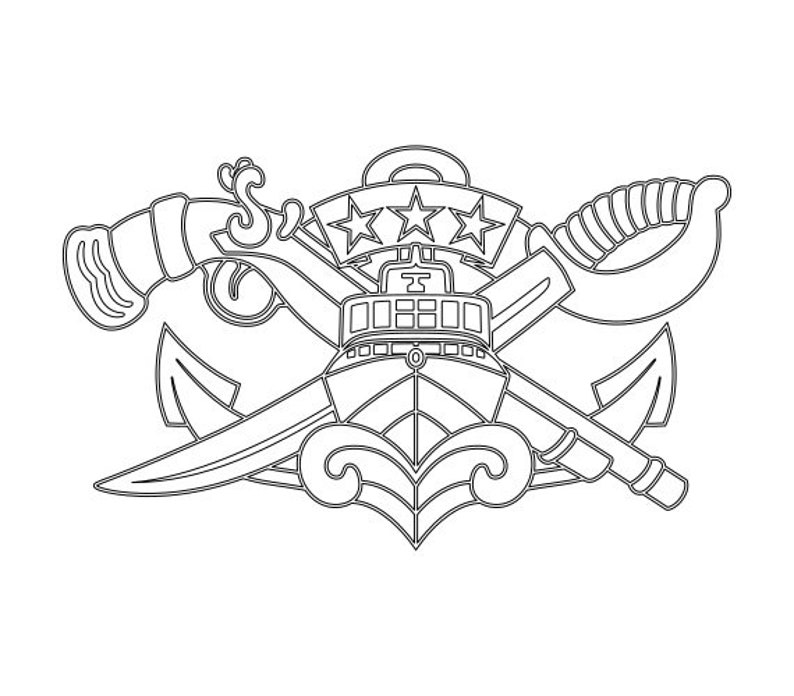 US Navy Master Special Warfare Combatant-craft Crewman Badge Vector ...
