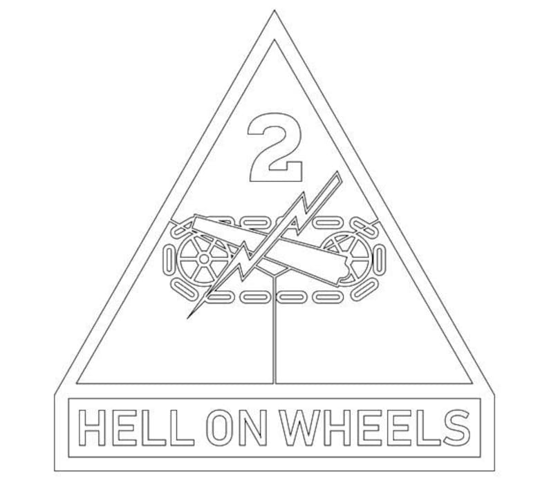 US Army 2nd Armored Division Patch Vector Files Dxf Eps Svg - Etsy